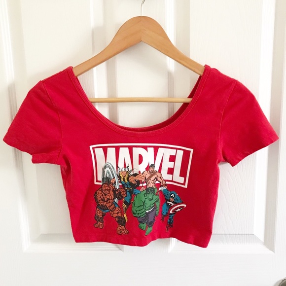 Tops | Marvel Superhero Crop Top Comics | Poshmark